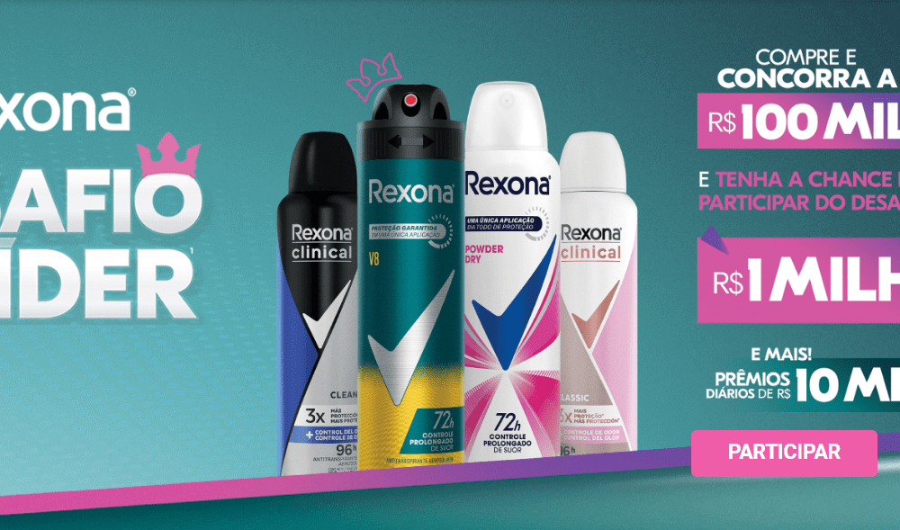 Rexona cria promoção ‘Desafio do Líder’ com prêmio de R＄ 1 milhão ...